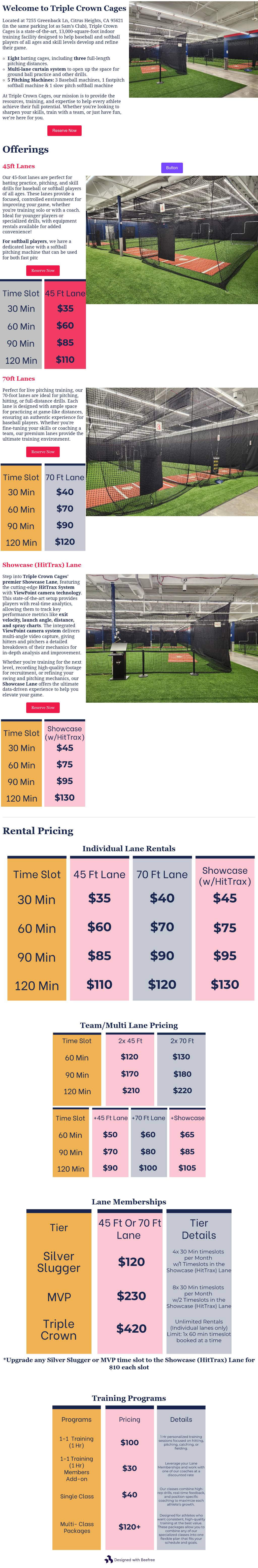 Triple Crown Cages | Best Indoor Batting Cages in Citrus Heights, CA