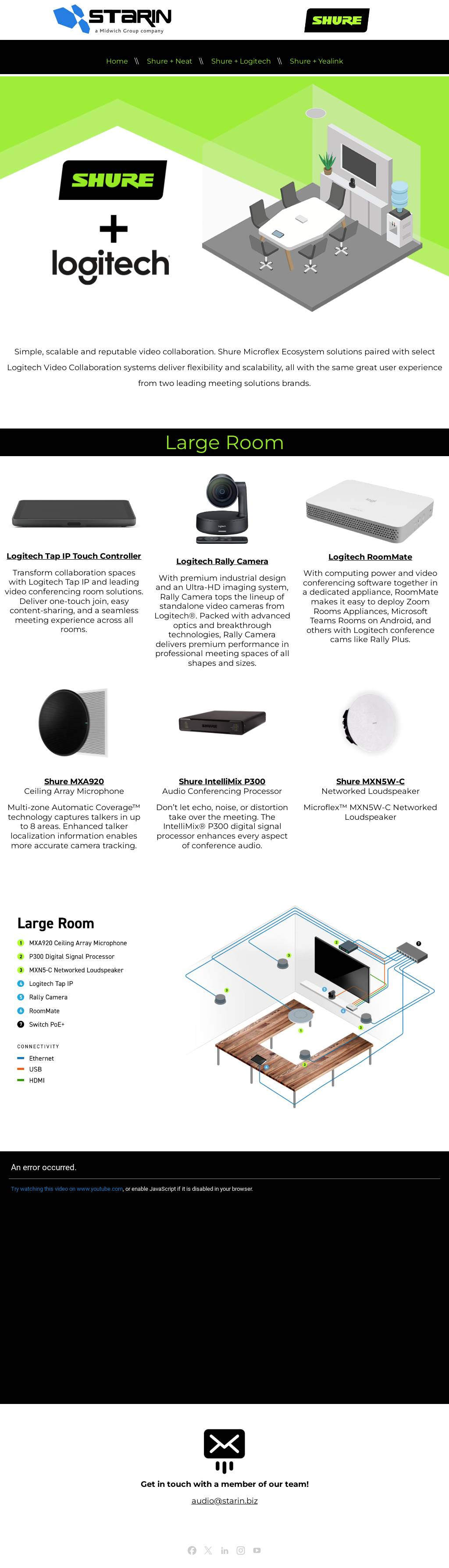 Starin | Shure + Alliance Partner LOGITECH