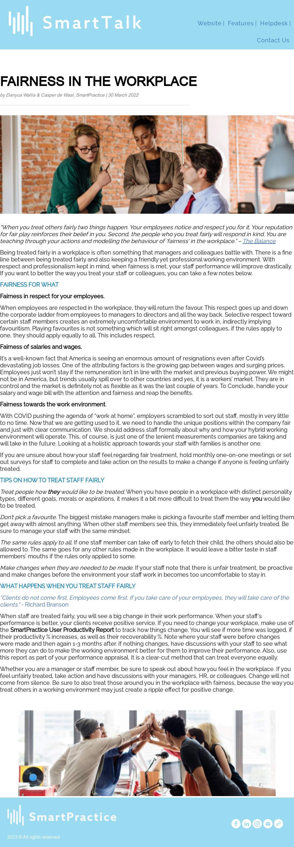 Fairness in the Workplace