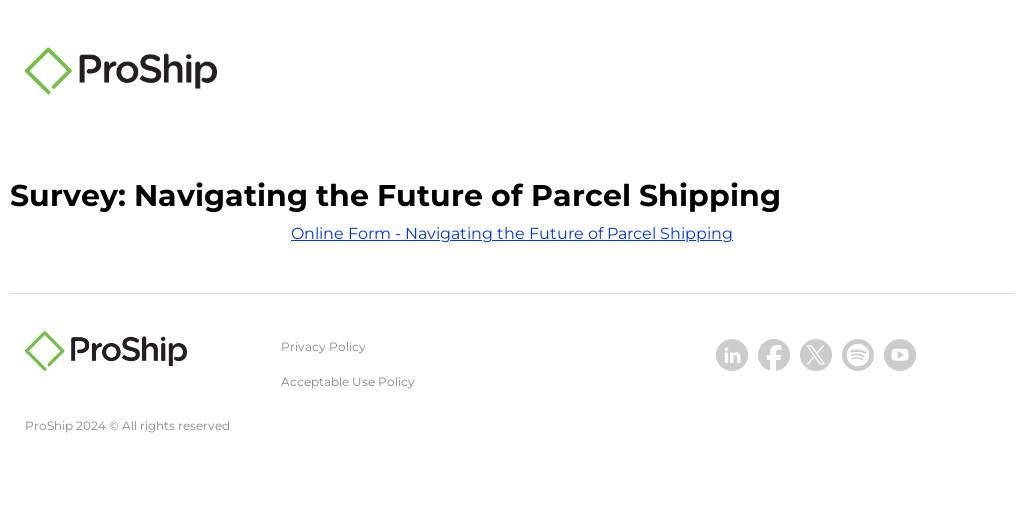 Survey: Navigating the Future of Parcel Shipping | ProShip, Inc.