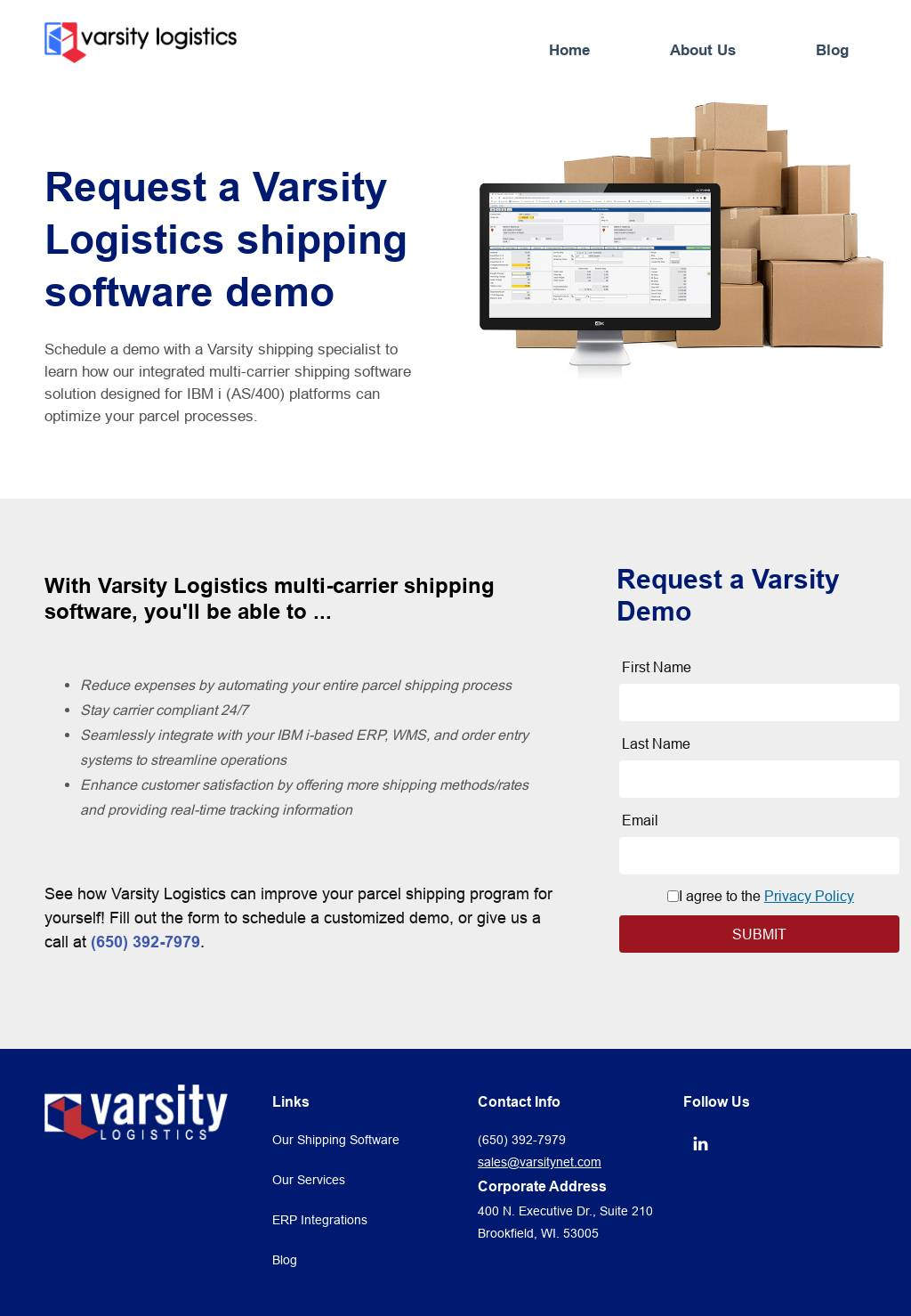 Request a Software Demo | Varsity Logistics