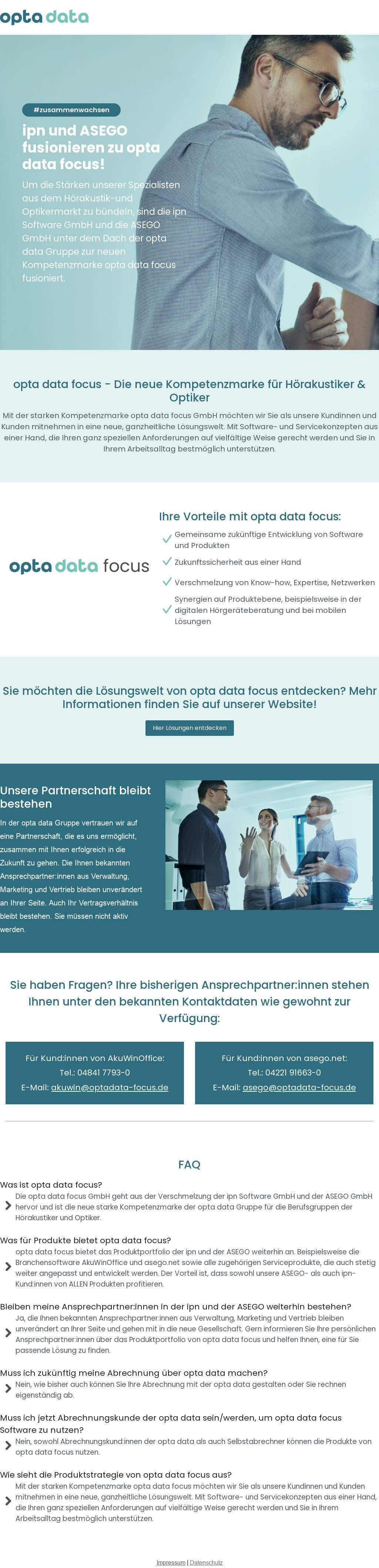 Aus ipn und ASEGO wird opta data focus