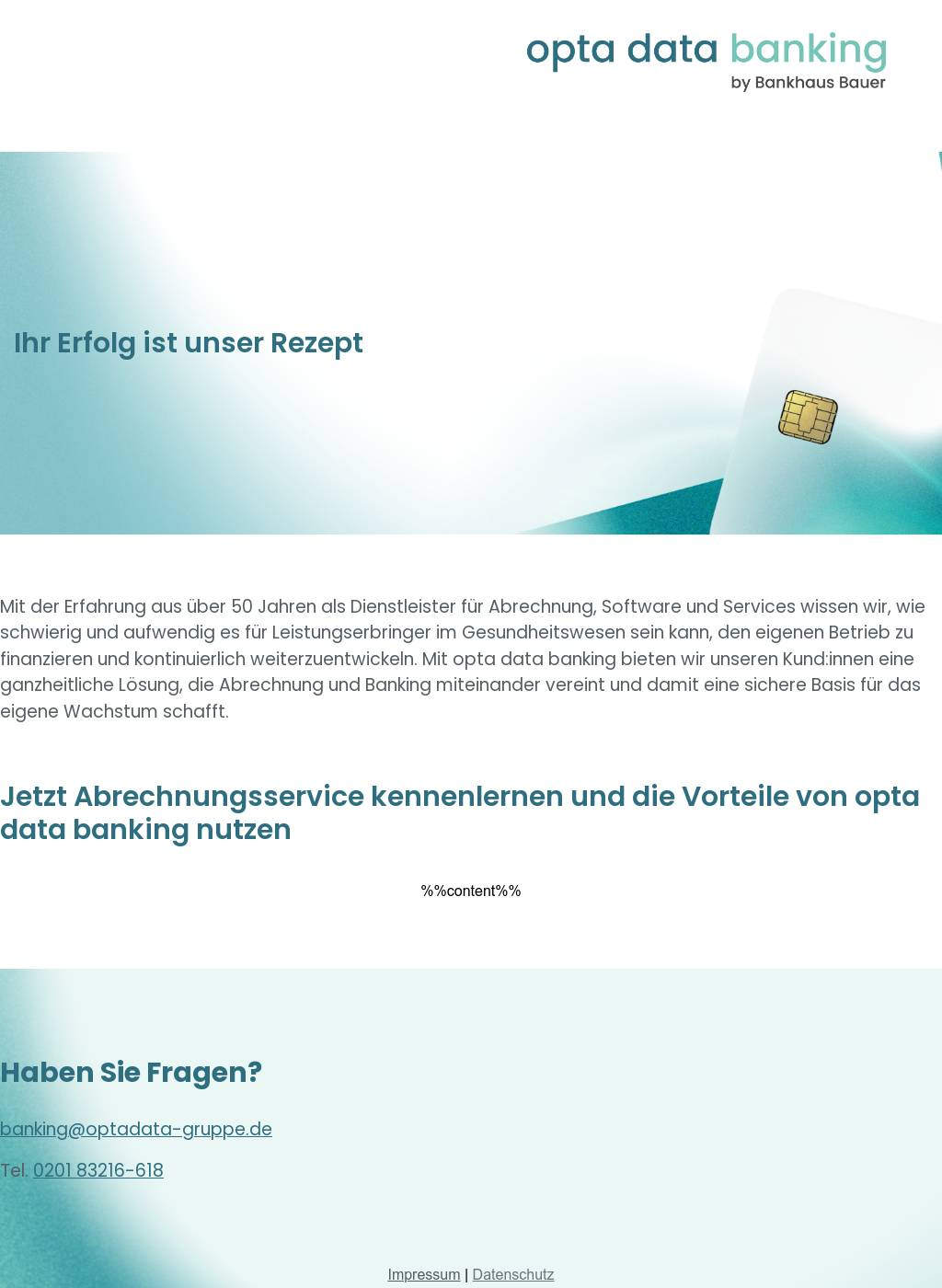 opta data banking - Jetzt registrieren!