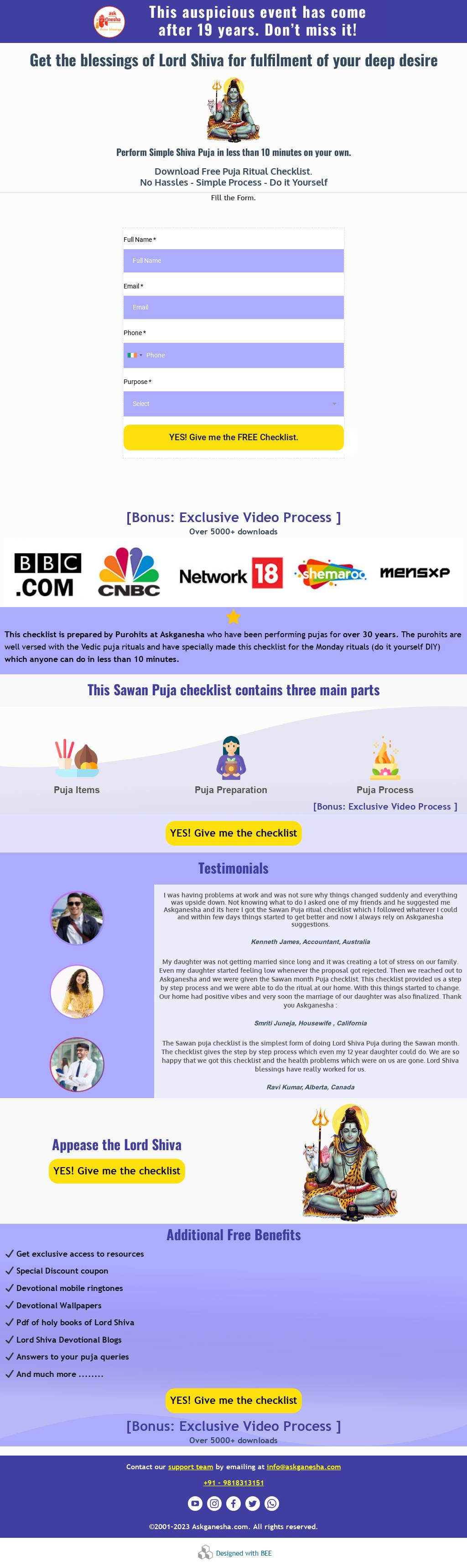 Lord Shiva Blessings during Sawan Month